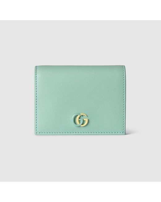 Gucci GG Marmont Card Case in Green | Lyst