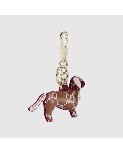 Gucci Dog-Shaped Bag Charm, Leather in Brown | Lyst UK