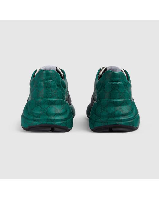 Gucci GG Rhyton Trainer in Green for Men | Lyst