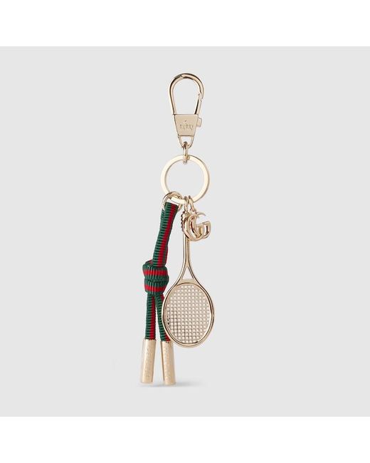 Gucci Tennis Keychain With Web, Metal in Metallic for Men | Lyst