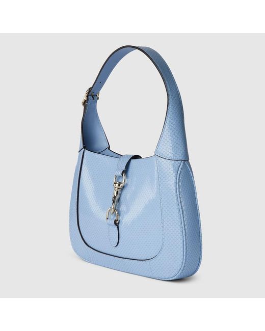 Gucci Jackie Python Shoulder Bag in Blue | Lyst UK