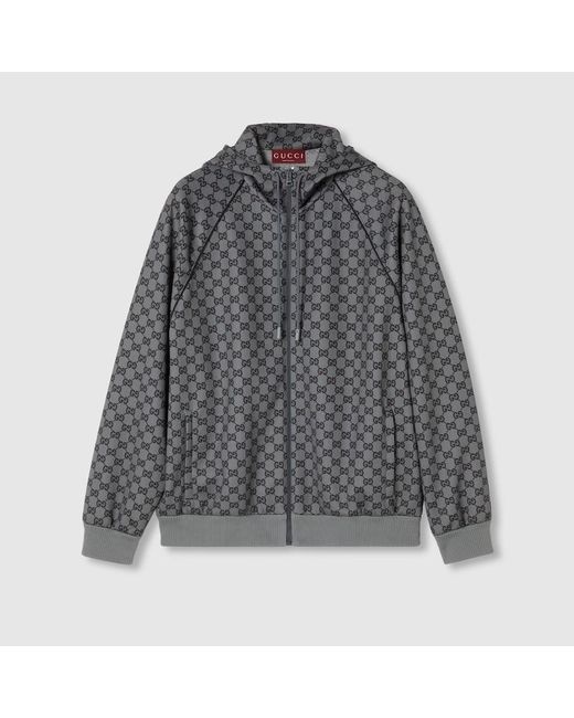 Gucci Light Neoprene Zip Through Jacket in Grey for Men | Lyst UK