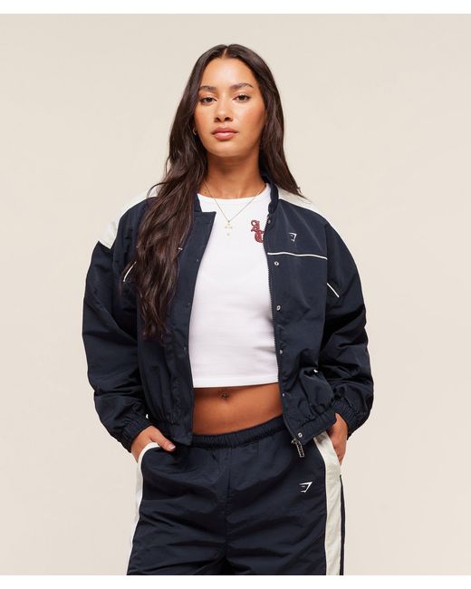GYMSHARK X Analis Woven Track Jacket in Blue | Lyst