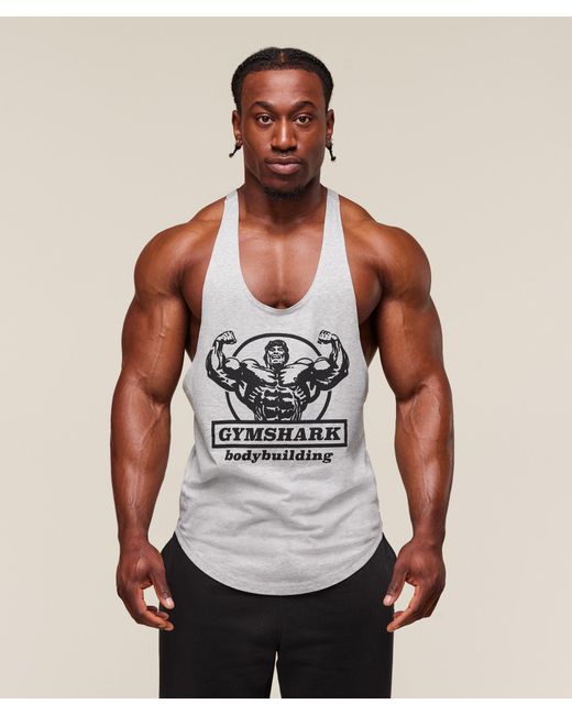 GYMSHARK Double Bicep Stringer in Grey for Men | Lyst UK