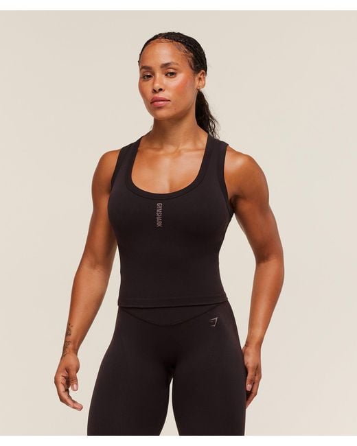 GYMSHARK Activate Seamless Tank in Black | Lyst UK