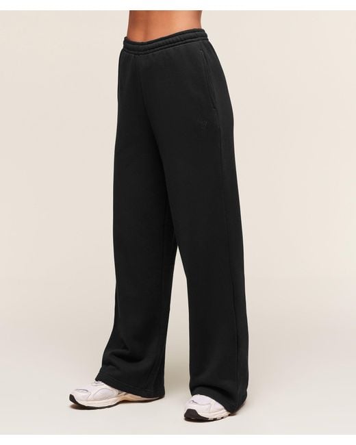 GYMSHARK Rest Day Sweats 2.0 Wide Leg Jogger in Black | Lyst
