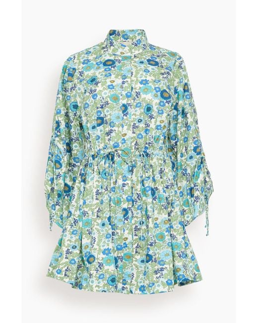 ALÉMAIS Pam Mini Dress in Blue | Lyst