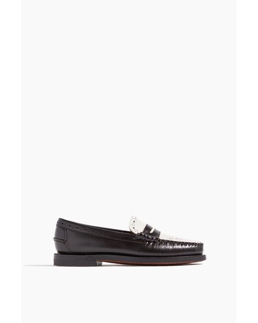 Sebago Dan Perforated Loafer in Black | Lyst
