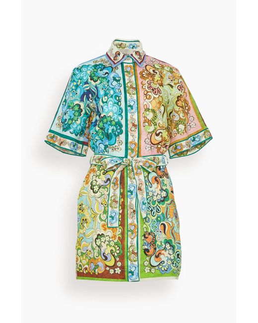 ALÉMAIS Dreamer Mini Dress in Green | Lyst ALÉMAIS Dreamer Mini Dress in Green | Lyst