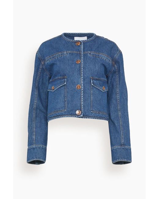 Tanya Taylor Kent Jacket in Blue | Lyst
