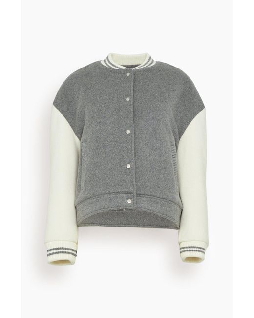 Xirena Varsity Jacket in Gray | Lyst