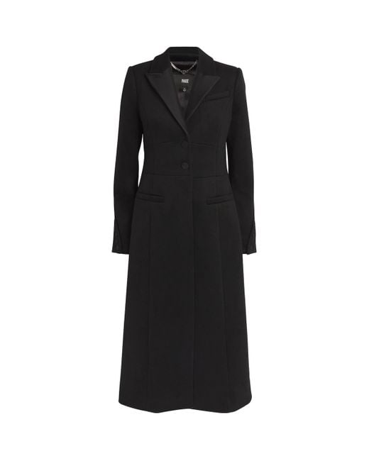 PAIGE Wool-Blend Queens Coat in Black | Lyst