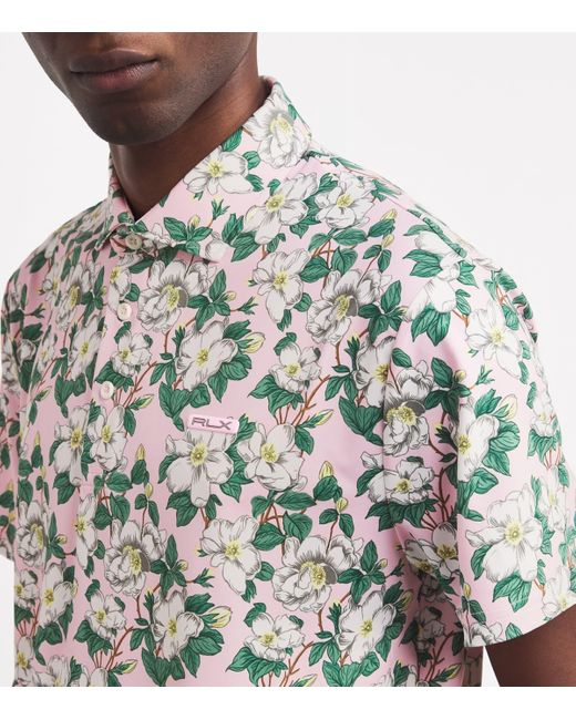 Ralph Lauren Floral Airflow Polo Shirt in White for Men | Lyst UK