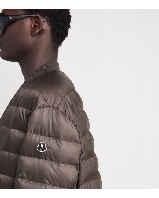 Rick Owens X Moncler Down Padded Flight Jacket in Brown for Men | Lyst UK