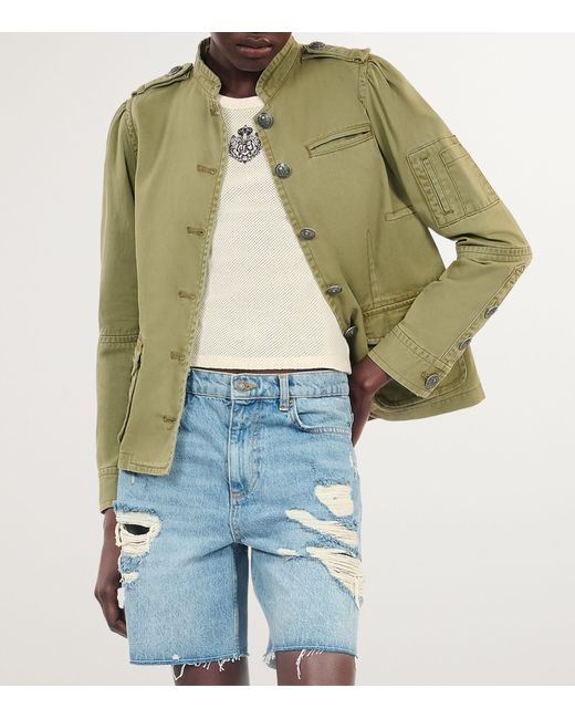 The Kooples Officer-style Field Jacket in Green | Lyst
