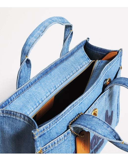 COACH Denim Cargo Tote Bag in Blue | Lyst