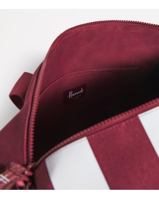 Harrods Cotton Logo Barrel Bag in Red for Men | Lyst