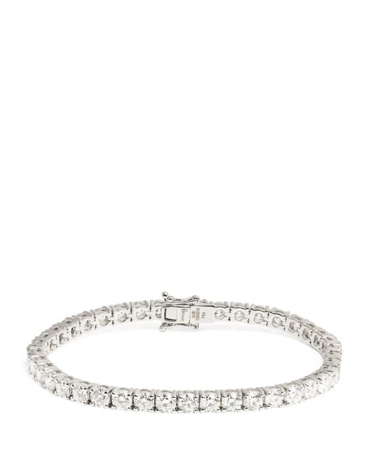 Harrods And Diamond Tennis Bracelet in White | Lyst