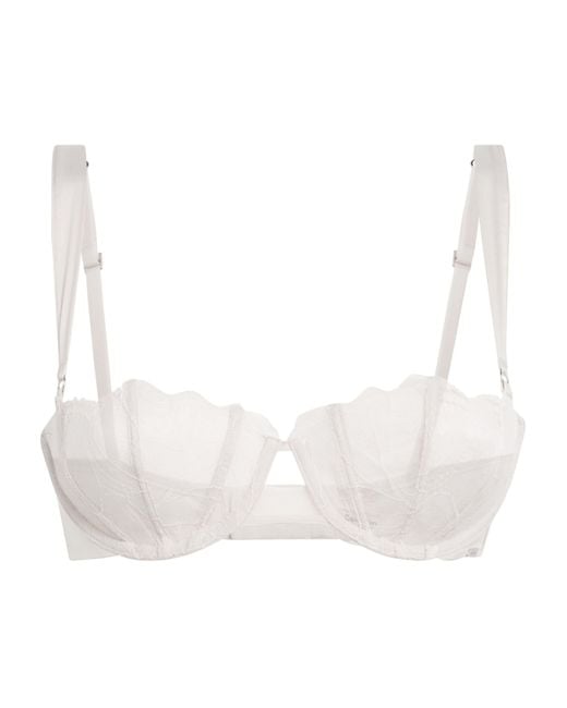 Calvin Klein Lace Bridal Balconette Bra in White | Lyst