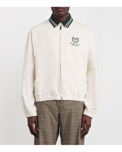 Ralph Lauren X Wimbledon Crest Bomber Jacket in White for Men | Lyst