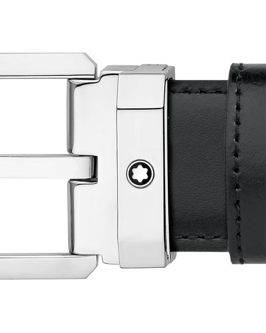 Montblanc Leather Reversible Pin Buckle Belt in Black for Men | Lyst UK