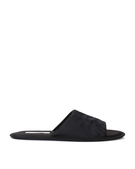 The Row Frances Jacquard Slides in Black | Lyst