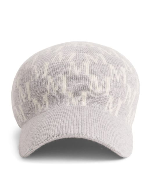 Max Mara Cashmere Monogram Cap in Gray | Lyst