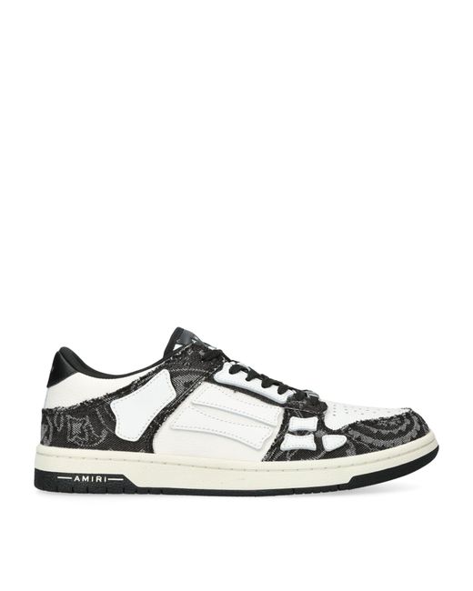 Amiri Leather Skel Low Skeleton Sneakers in White for Men | Lyst