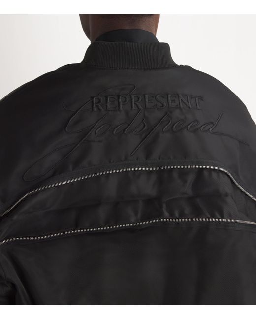 Represent Expandable Padded Bomber Jacket in Black for Men | Lyst