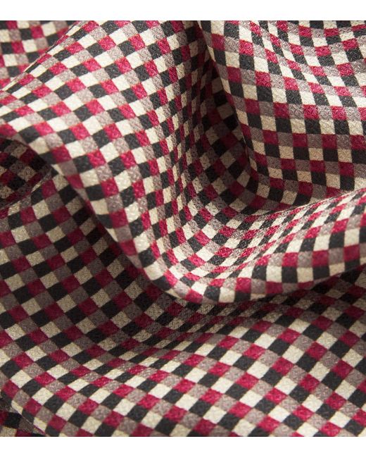 JOSEPH Silk-Blend Polka-Dot Adele Blouse in Brown | Lyst UK