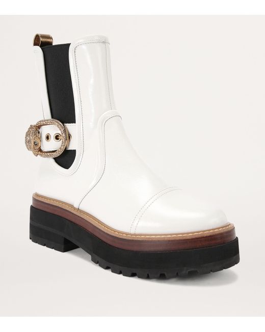 Kurt Geiger Leather Mayfair Chelsea Boots in Black | Lyst