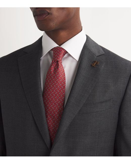 Pal Zileri Silk Micro Circle Tie in Red for Men | Lyst