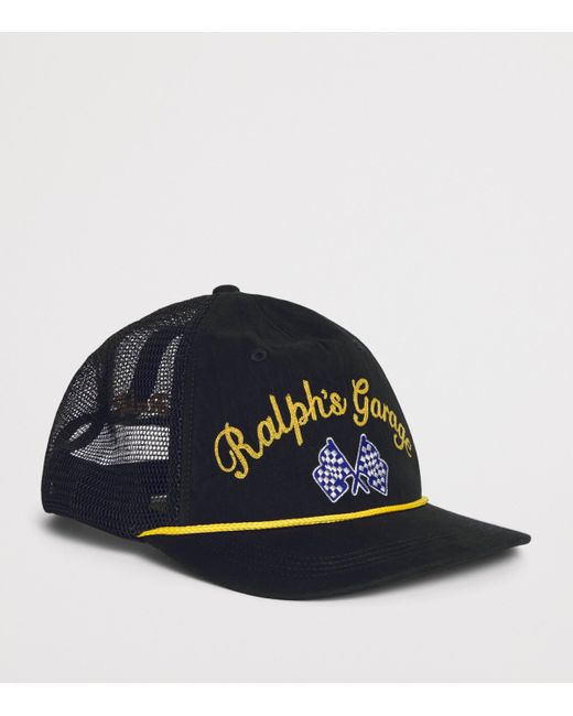 Polo Ralph Lauren Canvas Ralph's Garage Trucker Cap in Black for Men | Lyst