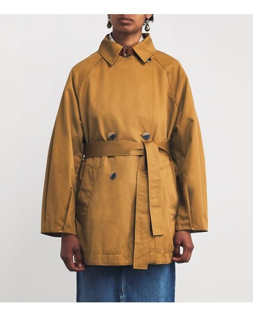 MAX&Co. Cotton Gabardine Trench Jacket in Natural | Lyst