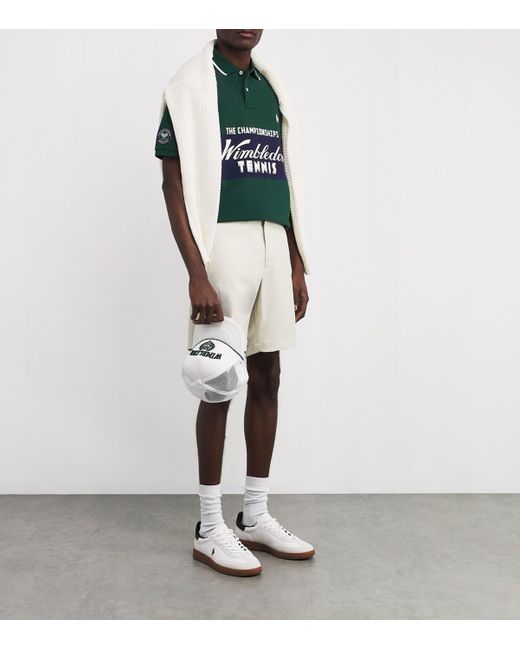Ralph Lauren X Wimbledon Cotton Mesh Polo Shirt in Green for Men | Lyst UK