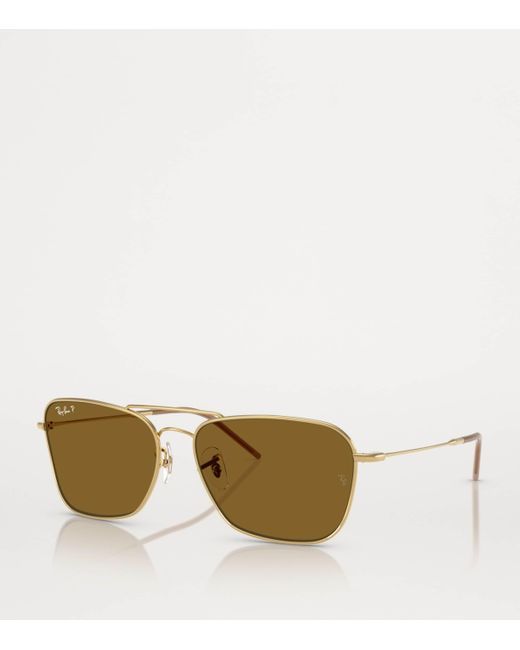 Ray-Ban Rbr0102S Caravan Reverse Sunglasses in Natural | Lyst UK