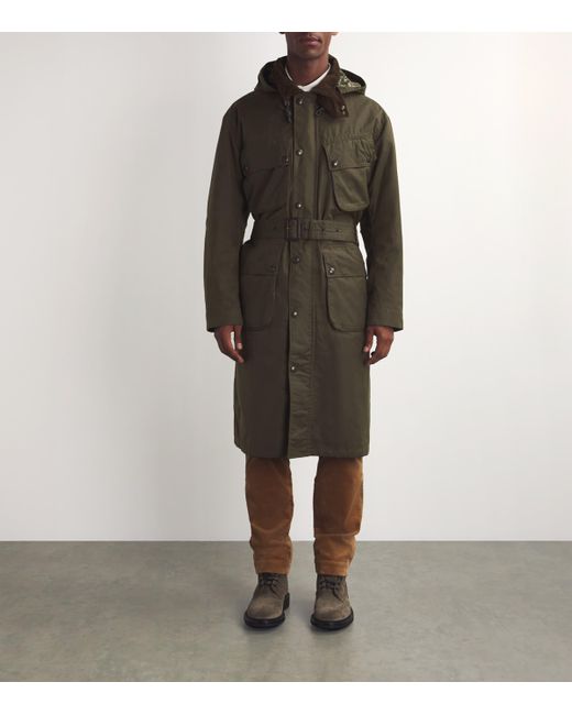 Polo Ralph Lauren Antique Waxed Overcoat in Green for Men | Lyst