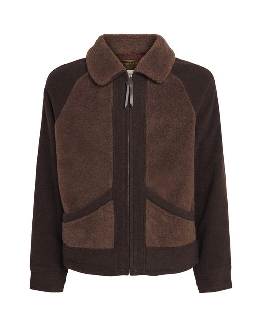Polo Ralph Lauren Double-Knit Fleece-Detail Jacket in Brown for Men ...