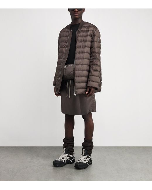 Rick Owens X Moncler Down Padded Flight Jacket in Brown for Men | Lyst UK