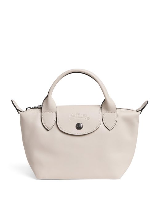 Longchamp Extra-Small Leather Le Pliage Xtra Top-Handle Bag in Metallic ...