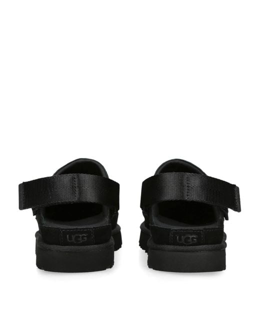 UGG Suede Goldenstar Clogs in Black | Lyst
