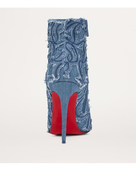 Christian Louboutin So Kate Denim Ankle Boots 100 in Blue | Lyst