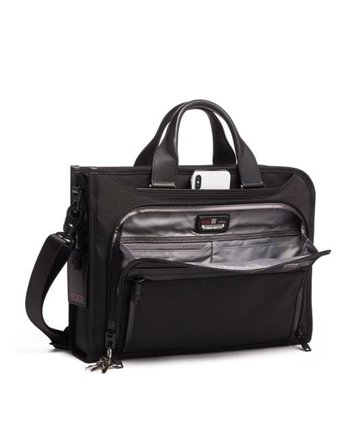 Tumi Alpha 3 Slim Deluxe Portfolio in Black for Men | Lyst