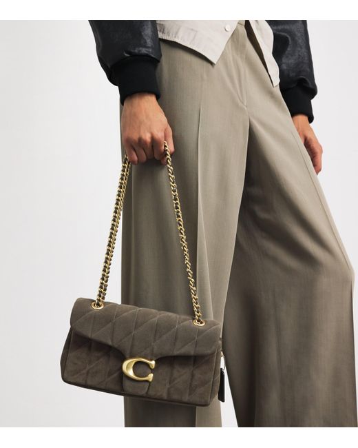 COACH Quilted Leather Tabby 20 Shoulder Bag in Green | Lyst UK