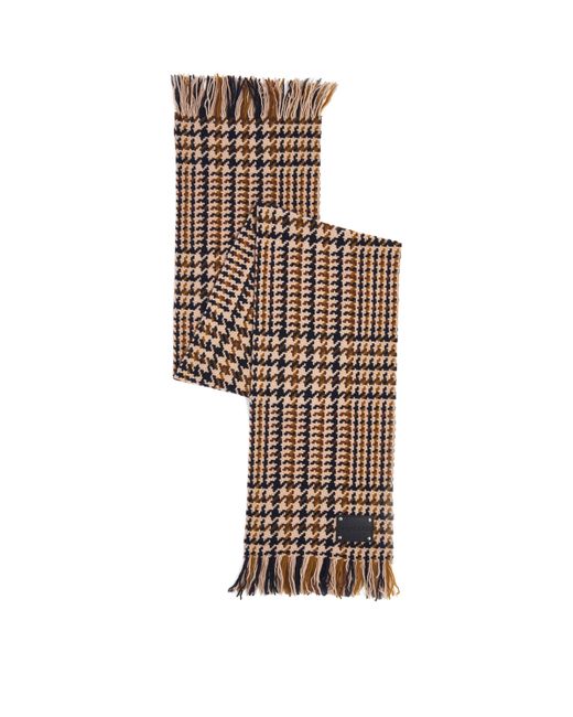 McQueen Wool Country Check Scarf in White | Lyst UK