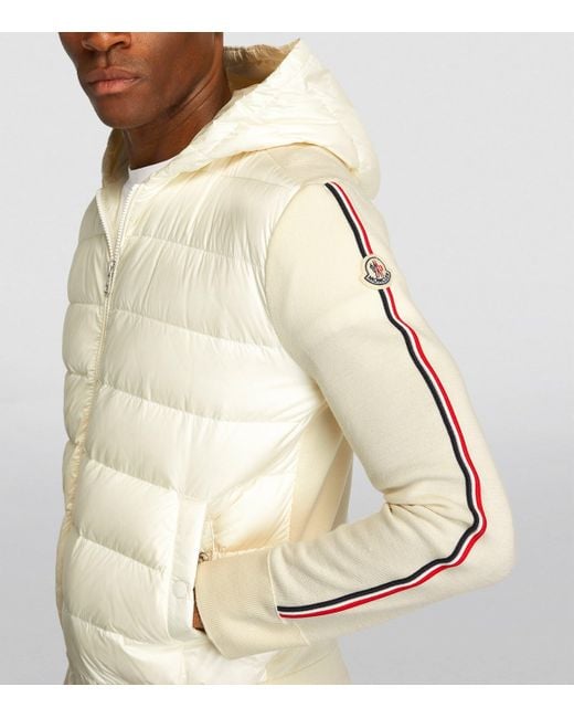 Moncler Hooded Slim Puffer Jacket in White for Men | Lyst