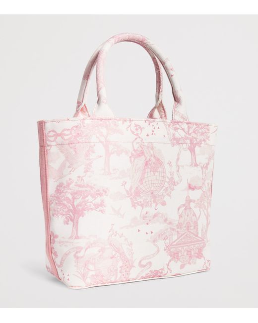 Harrods Small Toile Print Tote Bag in Pink | Lyst UK