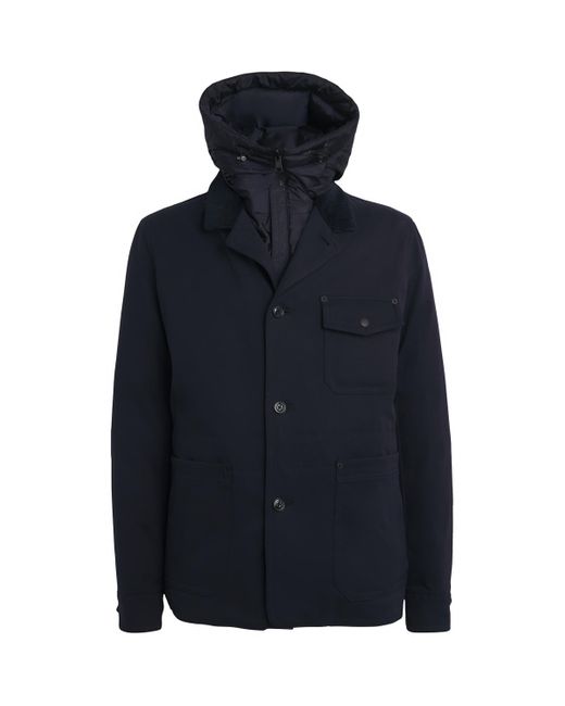 Moncler Double-Layered Hooded Arras Jacket in Blue for Men | Lyst UK