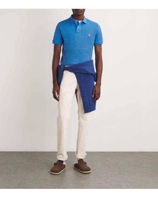 Polo Ralph Lauren Custom Slim-Fit Polo Shirt in Blue for Men | Lyst