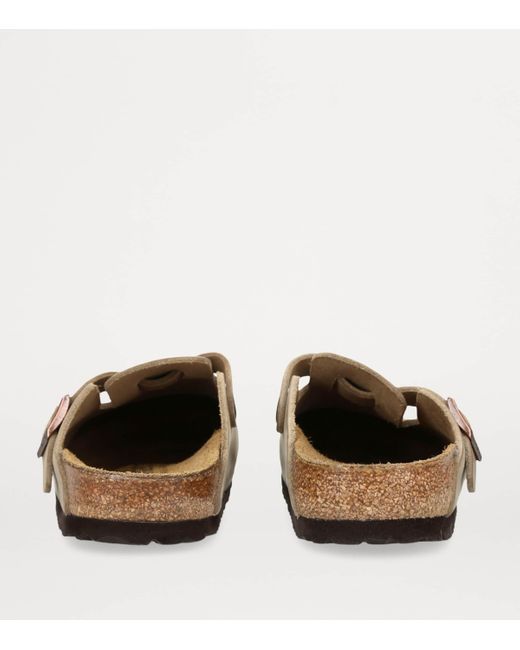 Birkenstock Leather Boston Clogs in Brown | Lyst